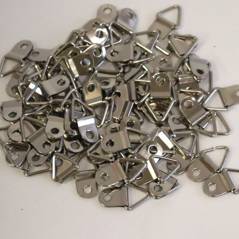 100 Pack Small Triangle Ring Steel Picture Hangers with Screws Picture ...