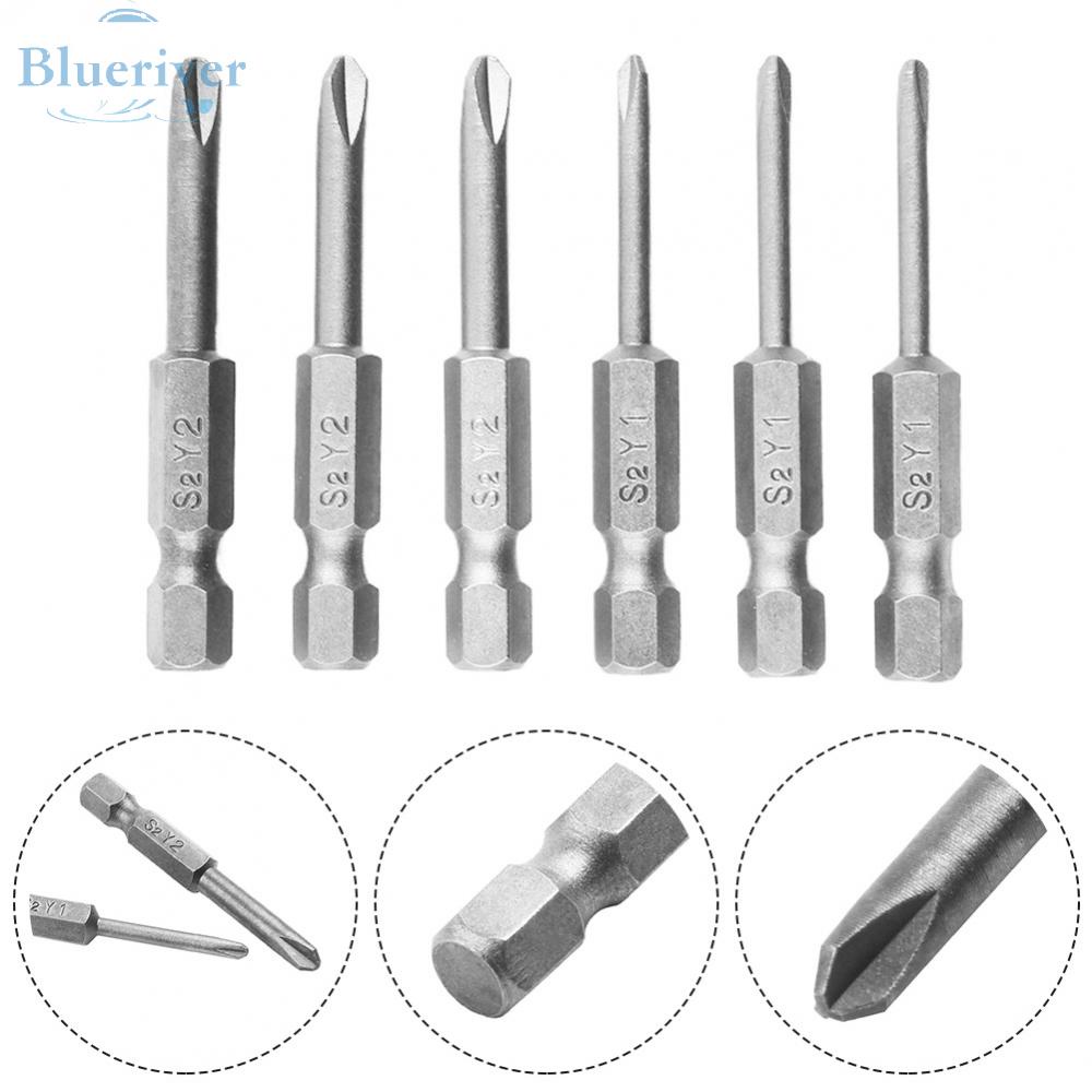 6pcs 50mm Y1 Y2 Y Tip Head Screwdriver Bits Set Hex Shank Magnetic ...