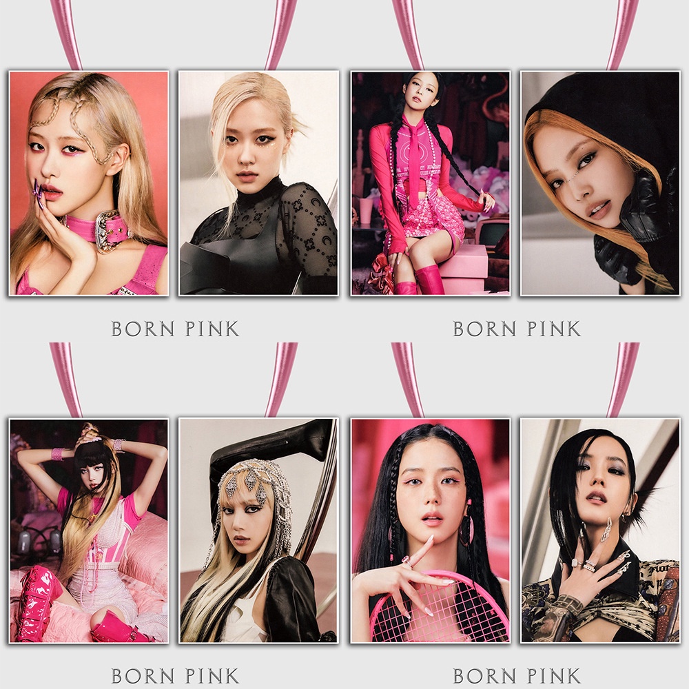 Pink ink new album BORN PINK poster around the portrait pictorial ...