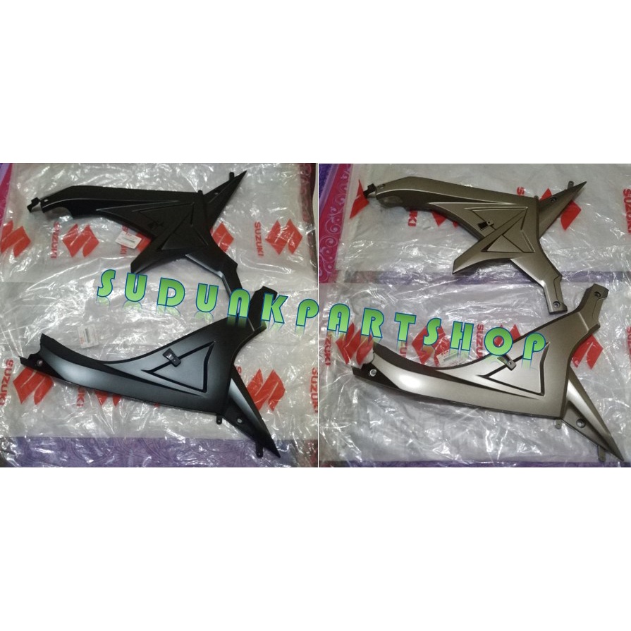 HITAM Frame cover frame cover suzuki gsx r150 silver black original sgp ...
