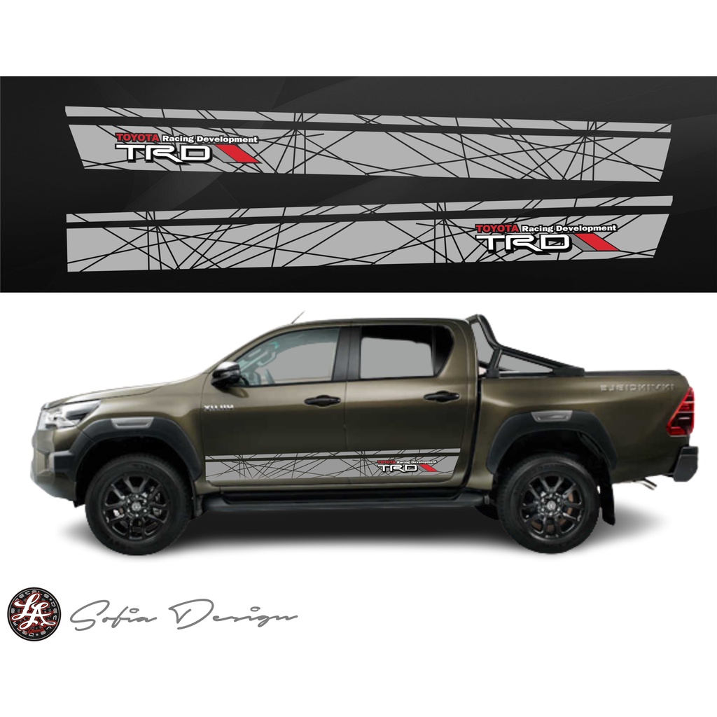 x2 Toyota HILUX Side Door Sticker Decals ( left & right) | Shopee ...