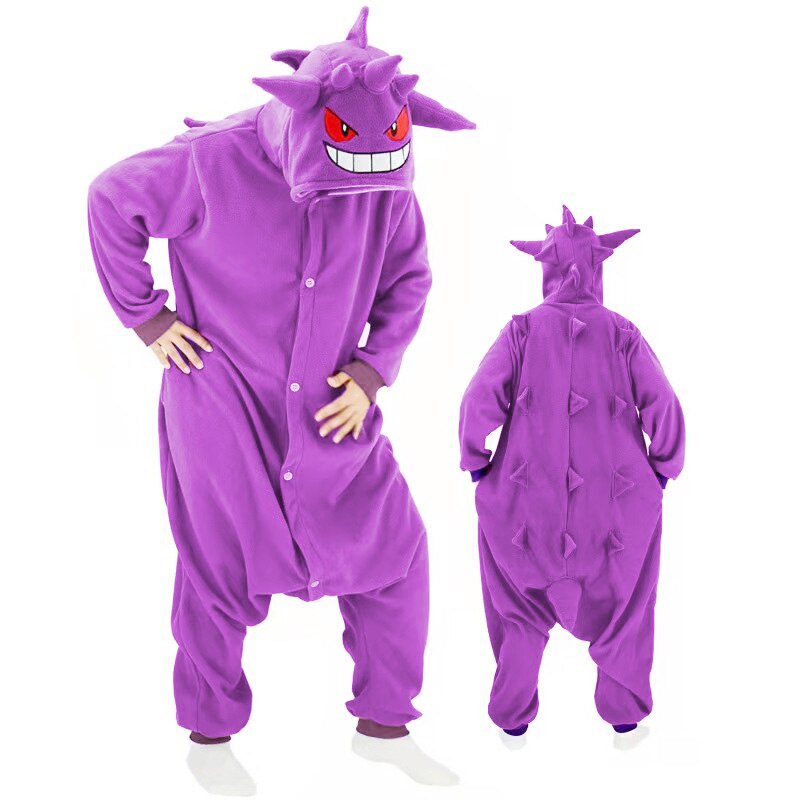 Kigurumi Pokemon onesies adult one-piece full body Gengar Cosplay ...