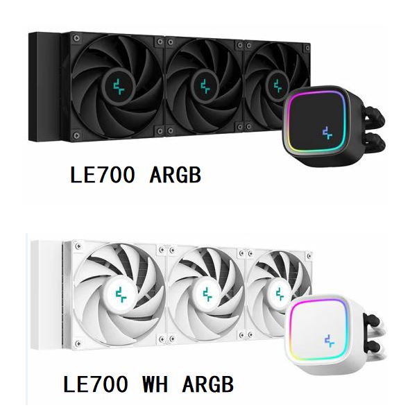 Deepcool GAMMAXX LE700 WH 360mm CPU AIO Liquid Cooler White ARGB Water ...