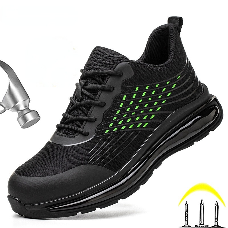 QINHUIZE 2023 New Safety Shoes Men Air Cushion Work Sneakers Security ...