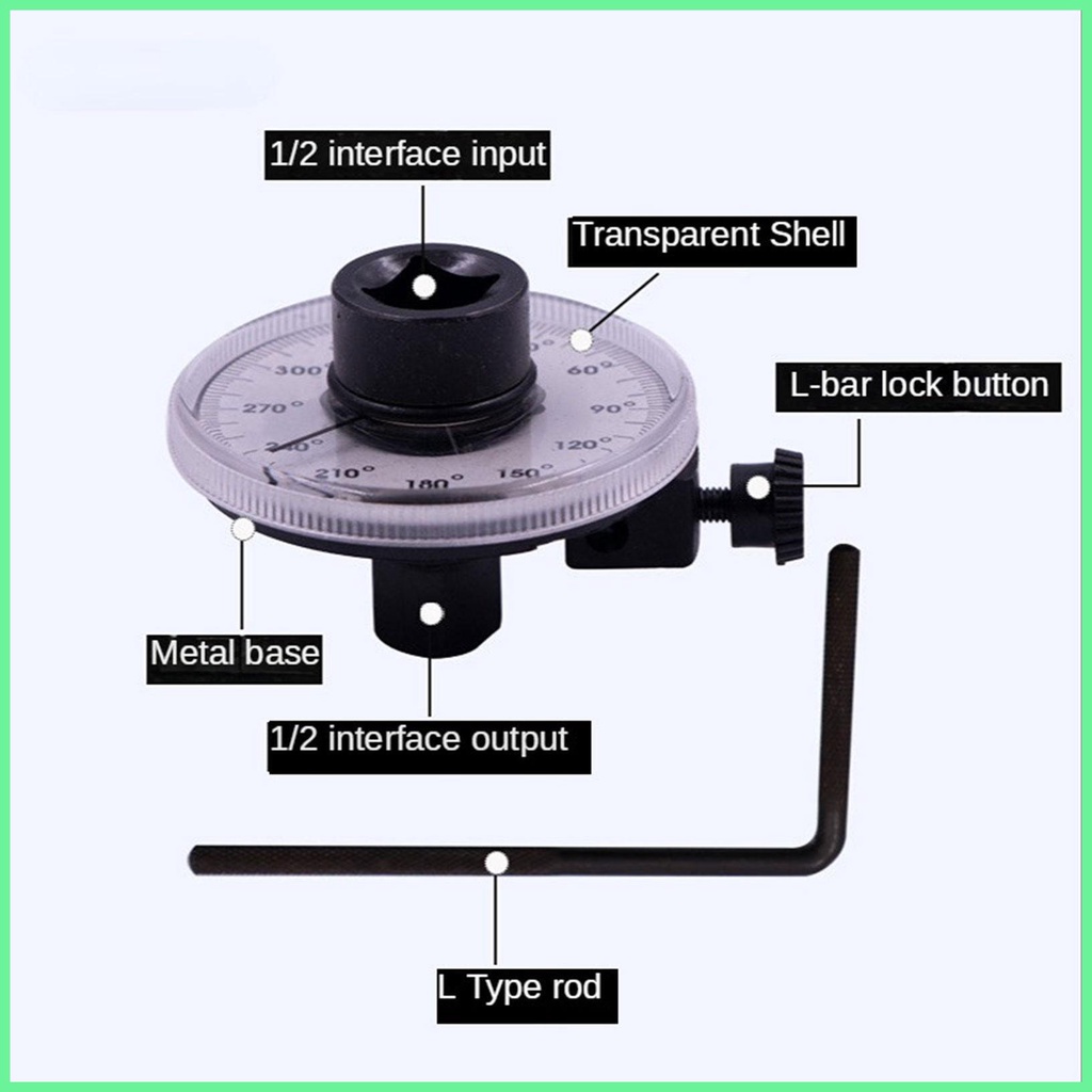 Automotive torque angle gauge 1/2 interface torque strap scale 360 ...