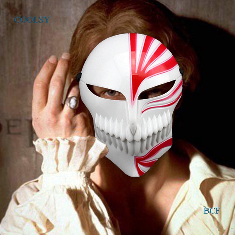 COOLSY Anime BLEACH Mask Kurosaki Ichigo Plastik Mask Cosplay Accessory ...