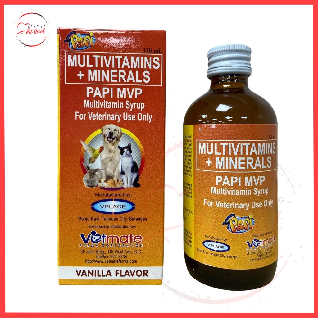 Papi MVP Multivitamins + Minerals 120ml Cat Dog Vitamins and ...