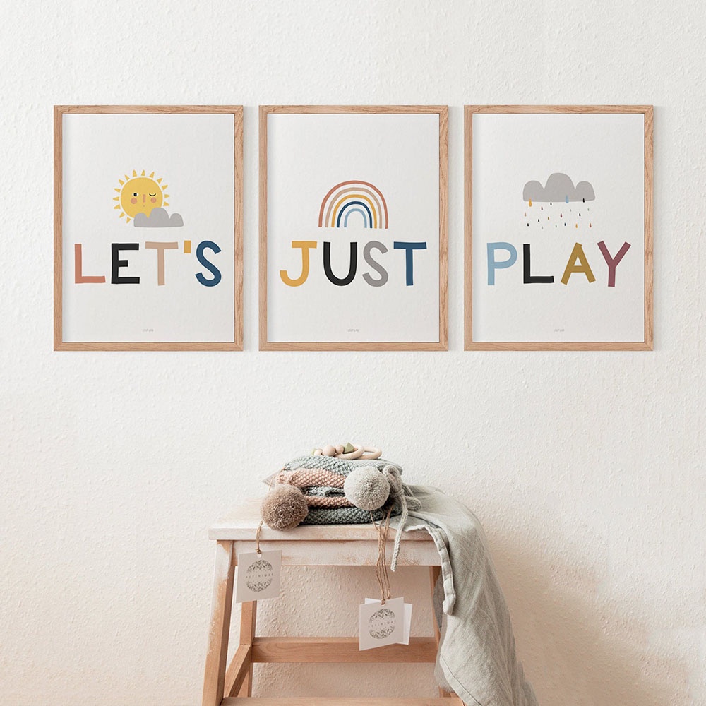 Playroom Wall Art Print the Weather Canvas Painting Let's Just Play ...