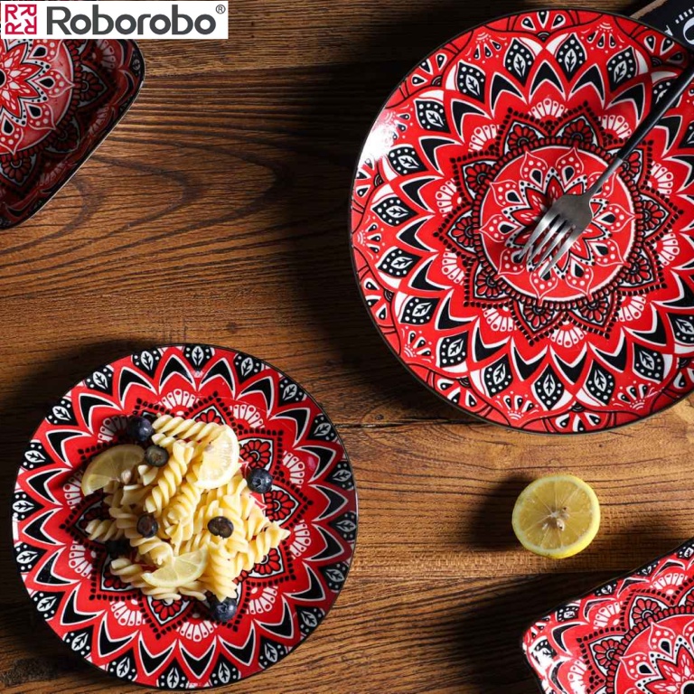 Roborobo Moroccan Vintage Design Dinner Salad Ceramic Tableware Dessert ...
