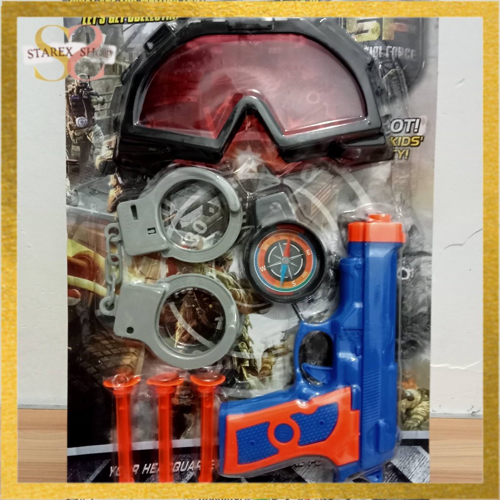 starexshop Police Swat Play Set with badge Plastic Pretend Play Set ...