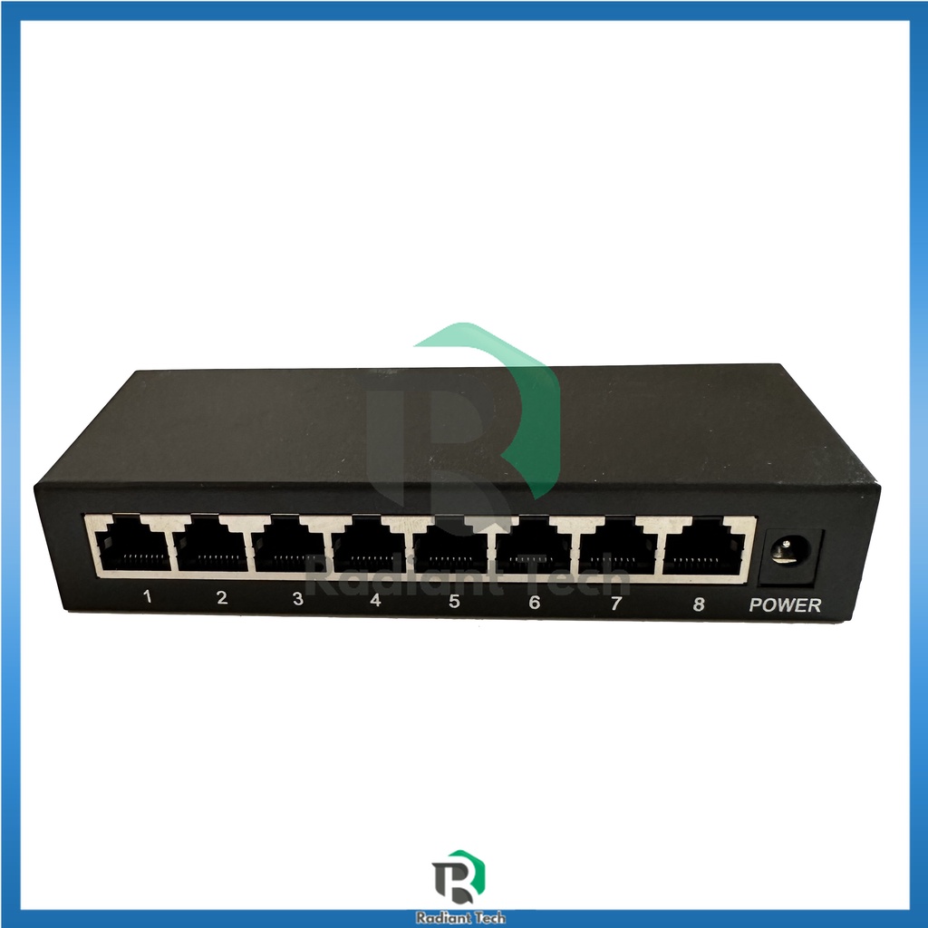 8 Port Gigabit Ethernet Switch Desktop RJ45 Ethernet Switch 10/100 ...