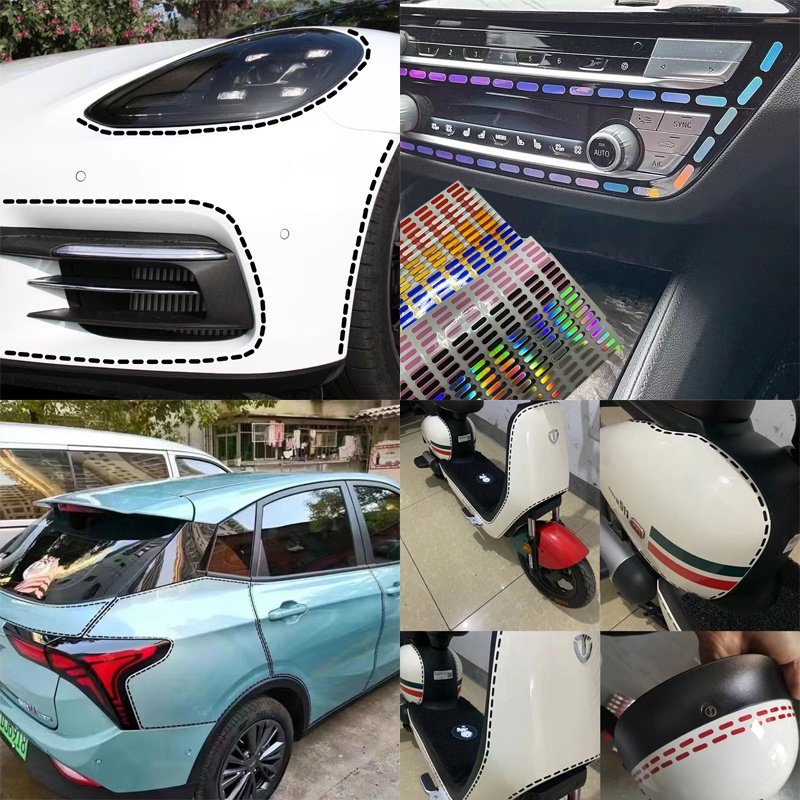 10pcs 20pcs DIY dotted line decorative reflective stickers for ...