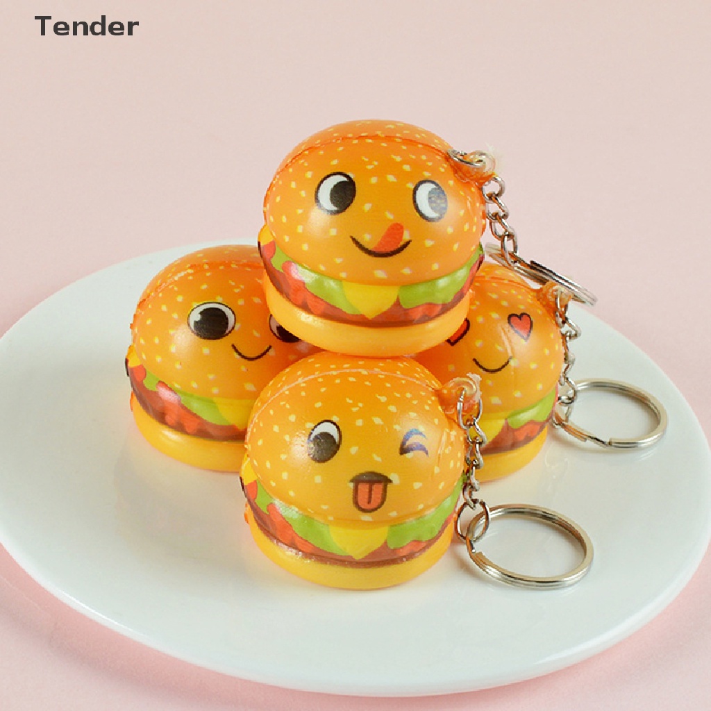 [Shyvana] Burger Squishy Donut Squishi Slow Rising Stress Relief Chips ...