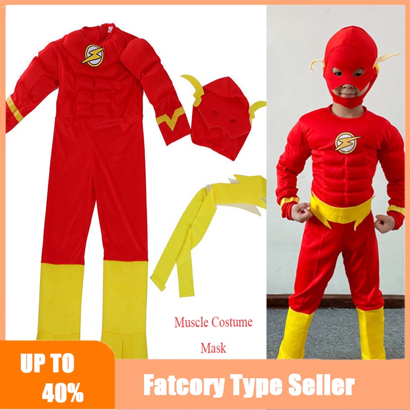 Boy Halloween The flash Muscle Kids Comics The Flash Muscle Chest ...