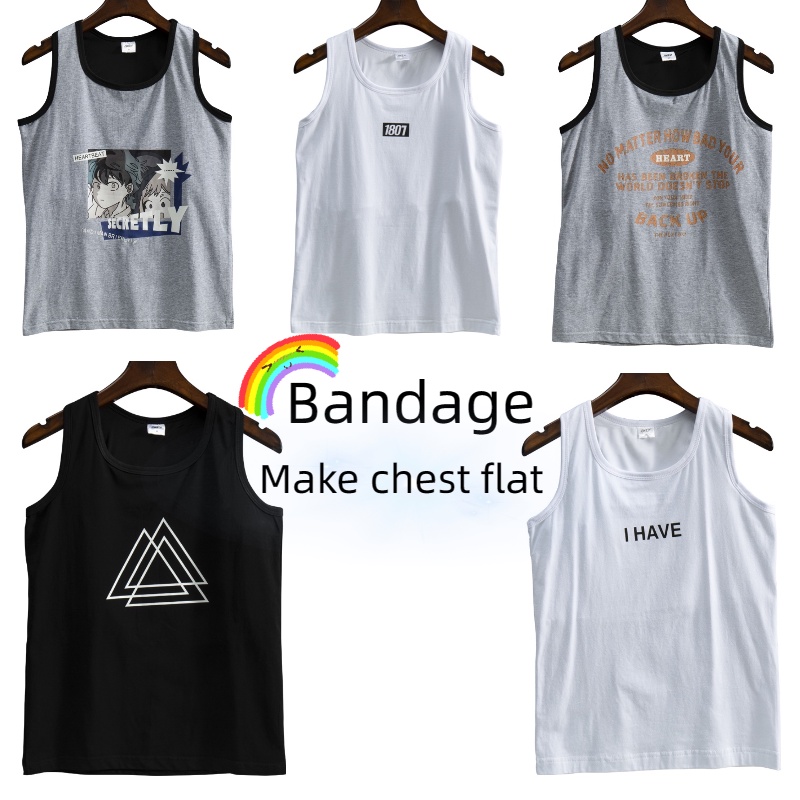 5 Designs Bandage Chest Binder Tank Top Side Buckle Singlet Breast