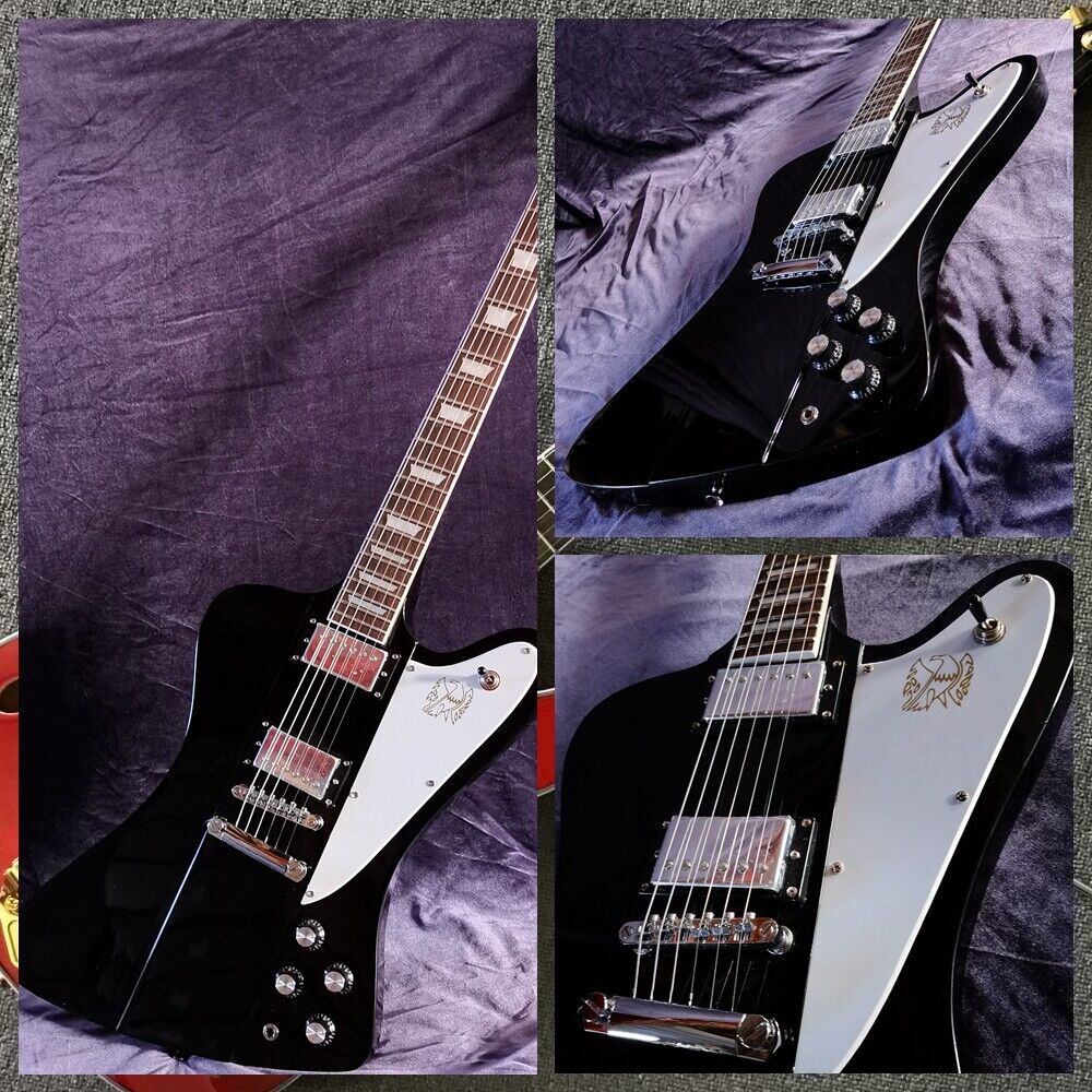 Custom Shop Gibson Firebird Black Electric Guitar Neck Thru Body ...