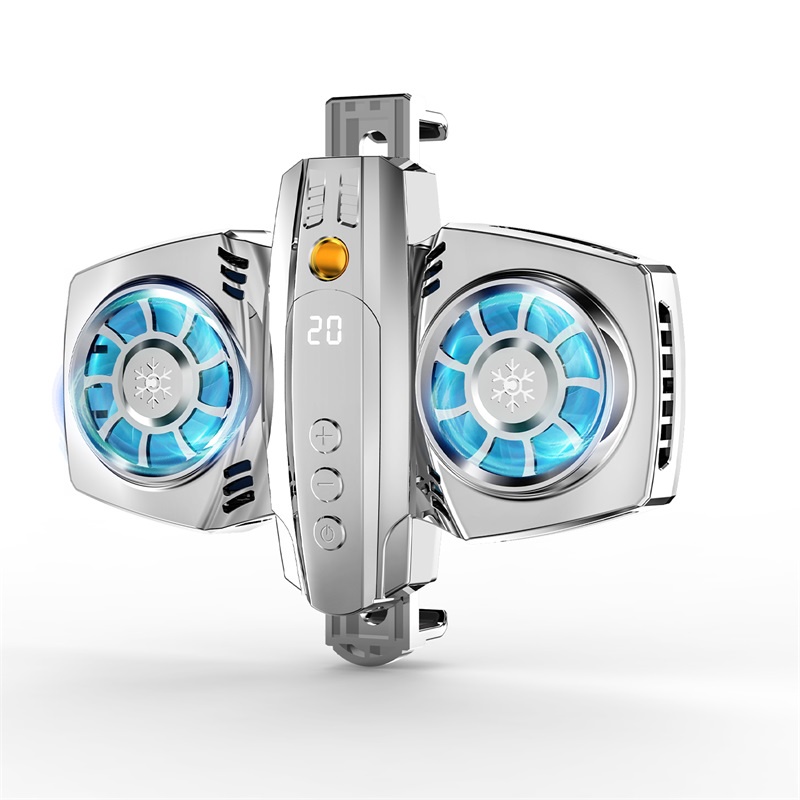 Mobile Phone Cooler Dual RGB Cooling Fan Phone Radiator For Xiaomi ...