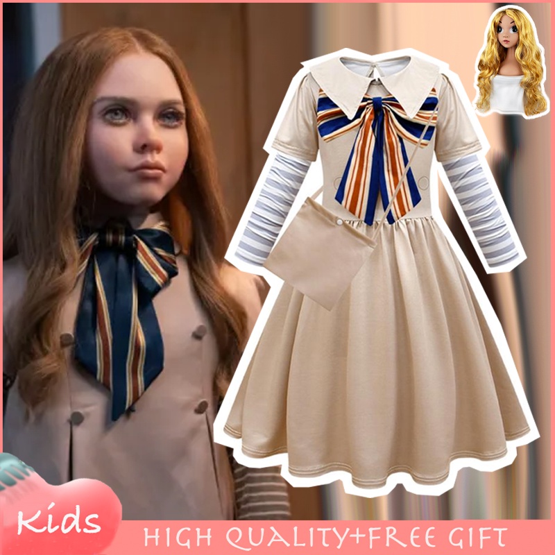 Megan Costume For Baby Girl M3GAN Dress School Uniform Girls Pajama ...