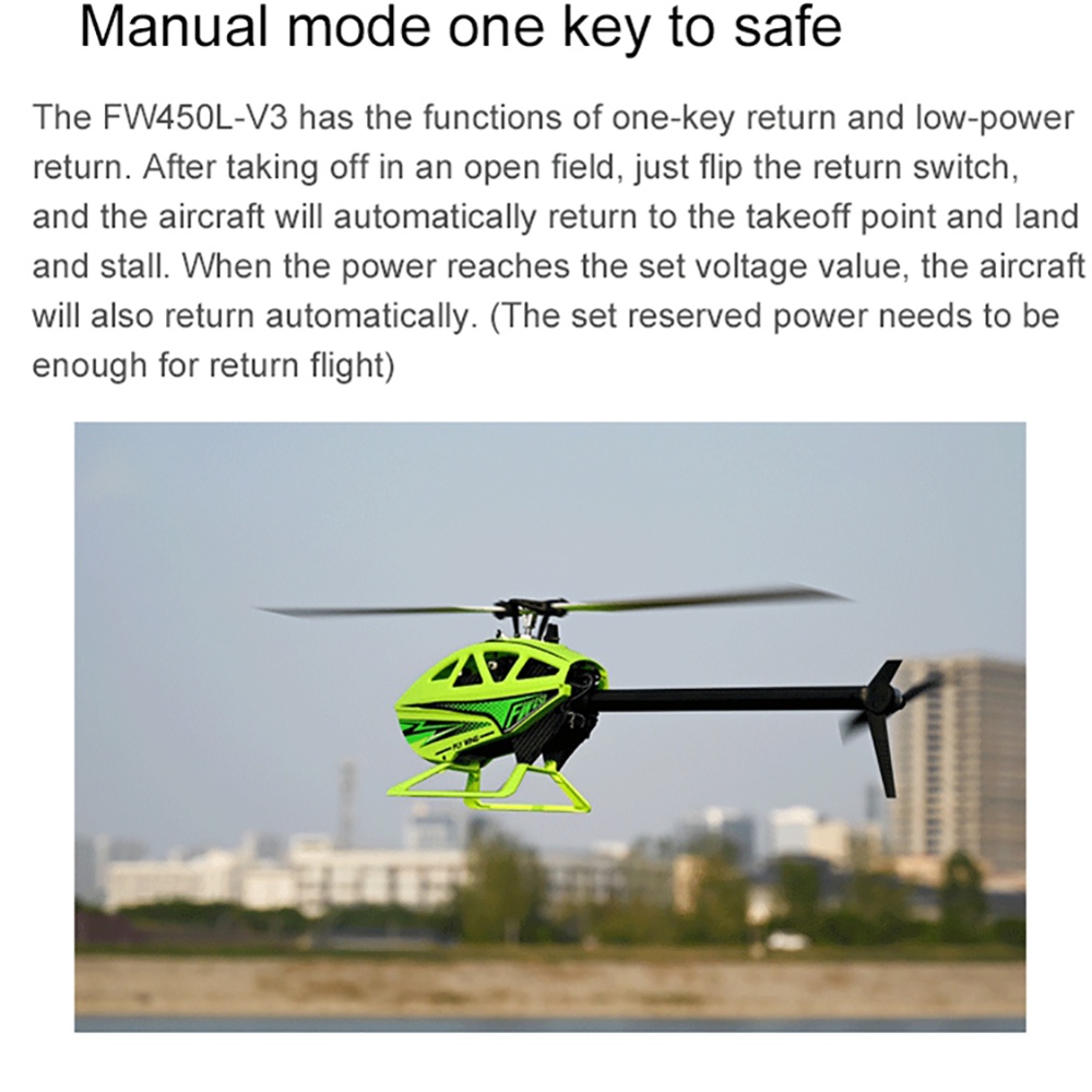 FLY WING FW450 V3 6CH 3D Auto Acrobatics GPS Altitude Hold RC ...
