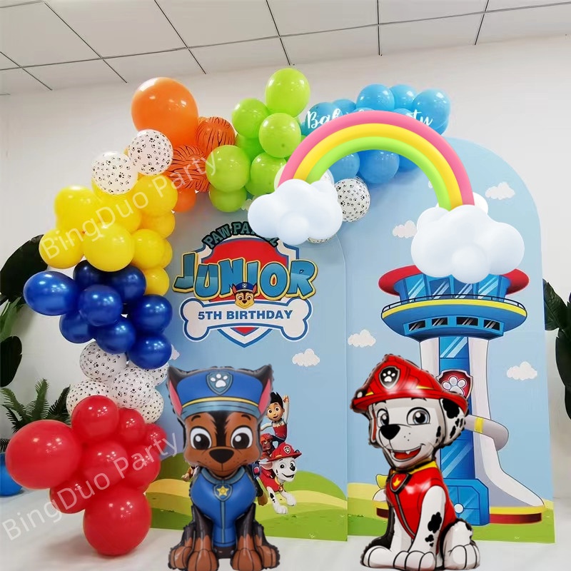 Paw Patrol Thme Chase Marshall 1-9 Year Old Balloons Set Red Green Blue Yellow Balloon 32inch ...