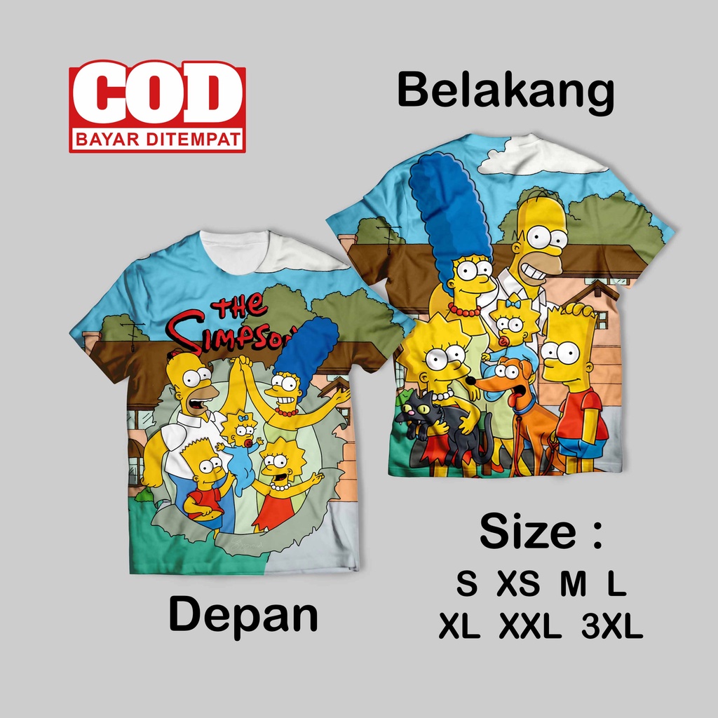 FullPrint The Simpson T-shirt | Cartoon Cartoon Cartoon Cartoon | AOP ...