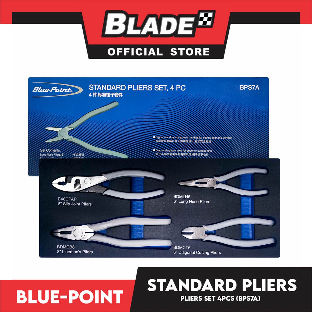 Blue-Point Standard Pliers Set (BPS7A) Set Of 4pcs Industrial Tools ...