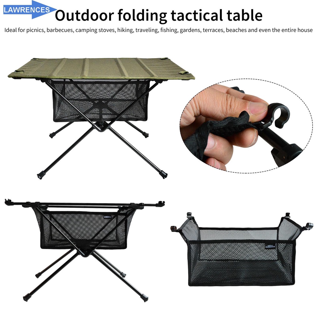 SUNDICK Folding Table Net Bag Portable Lightweight Foldable Desk ...
