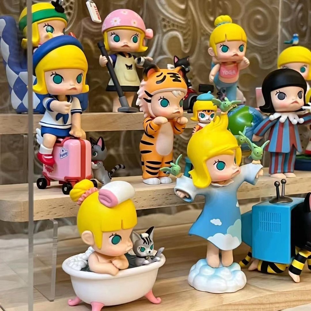 Popmart Molly Collection Blind Box A Boring Day With Molly Toy Figure ...