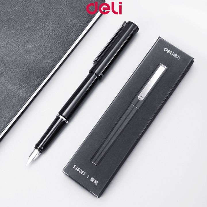 Deli Business Sign Pen Black Correction Grip Fountain S160f | Shopee ...