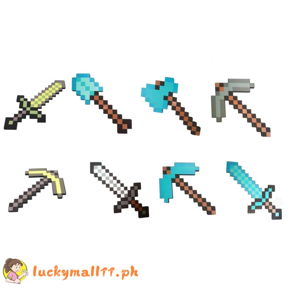 Minecraft Toy Non-toxic Pickaxe Shovel Soft Material Axe Diamond ...