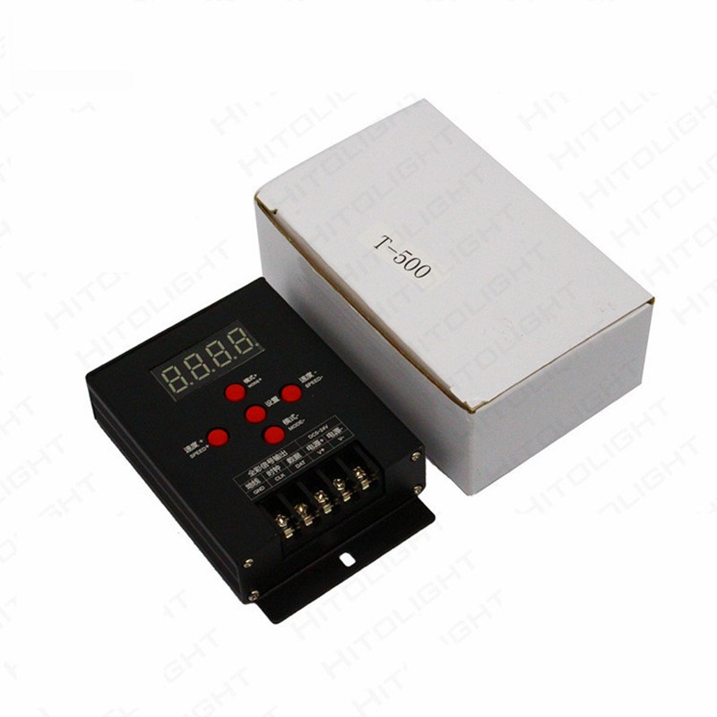 DC5V - 24V 12V T-500 RGB Pixel Controller T500 For Magic Dream Color IC ...