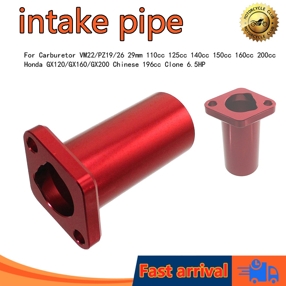 CNC Intake Pipe Inlet Manifold ForHonda XRM100 WAVE110 DREAM C100 RUSI MP100 110 VM22/PZ19/26 ...