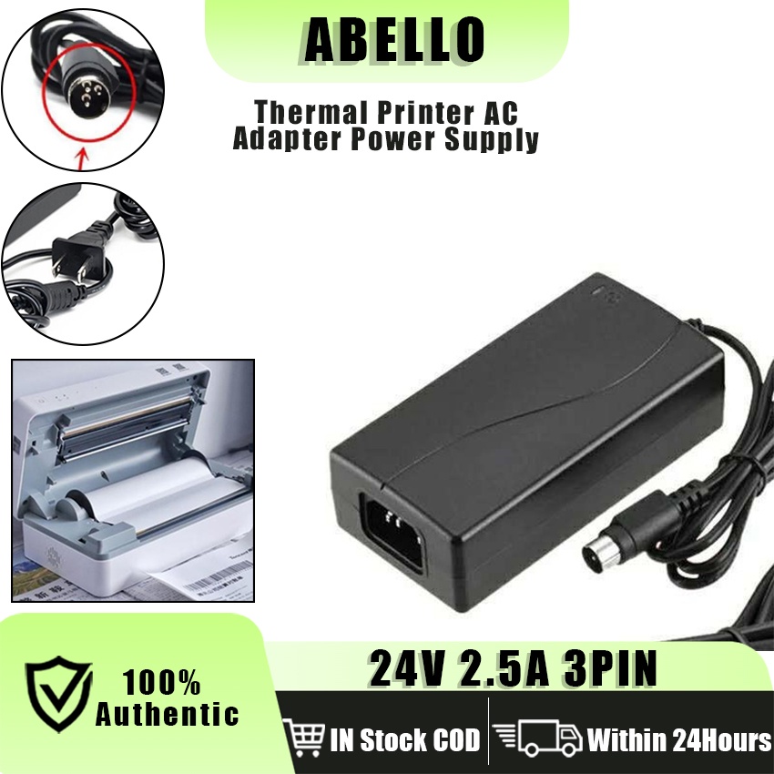 24V 2.5A 3pin AC to DC Power Supply Adapter for Gprinter Thermal ...