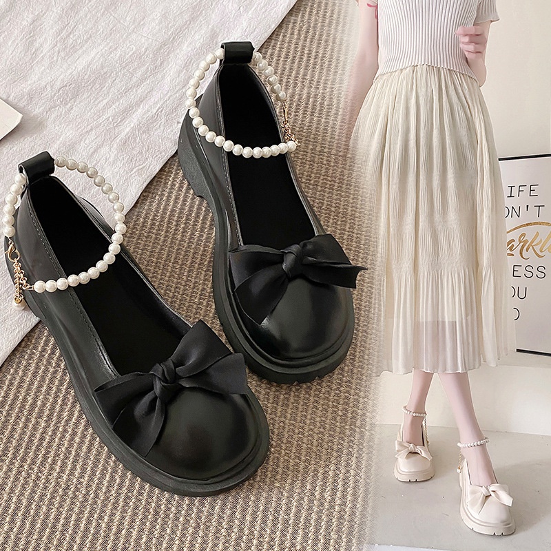 Mary Jane JK Leather Shoes Thich-soled Medium Heel Jk Shoes Lolita Student Shoes | Shopee ...