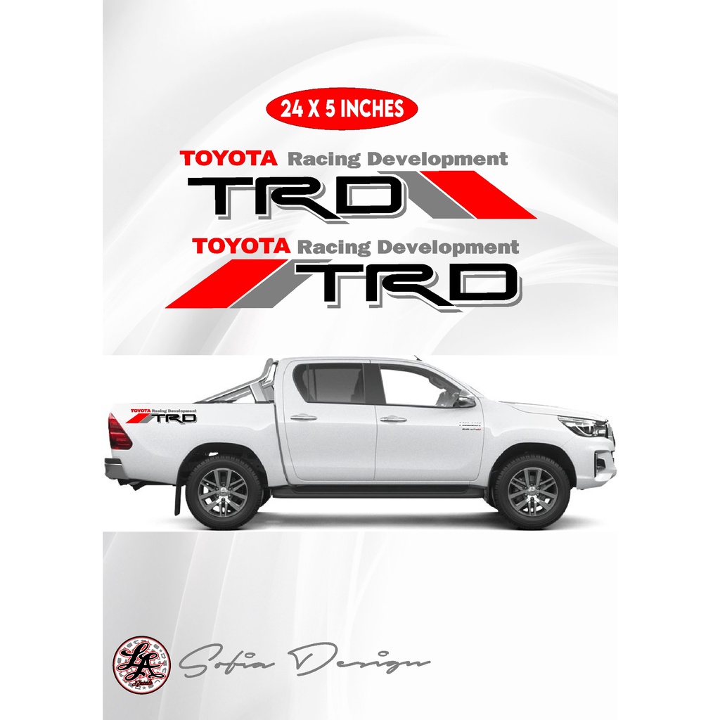 x2 Toyota Hilux TRD Racing Development Cut out Vinyl Sticker | Shopee ...
