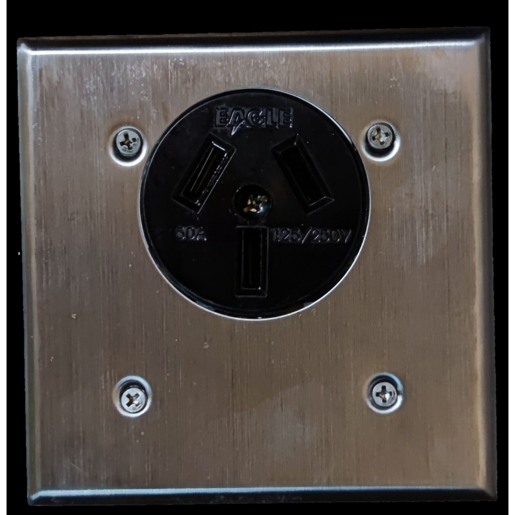 Eagle Range Outlet w/ Plate 50A 250V, Range Outlet 50A 250V with ...