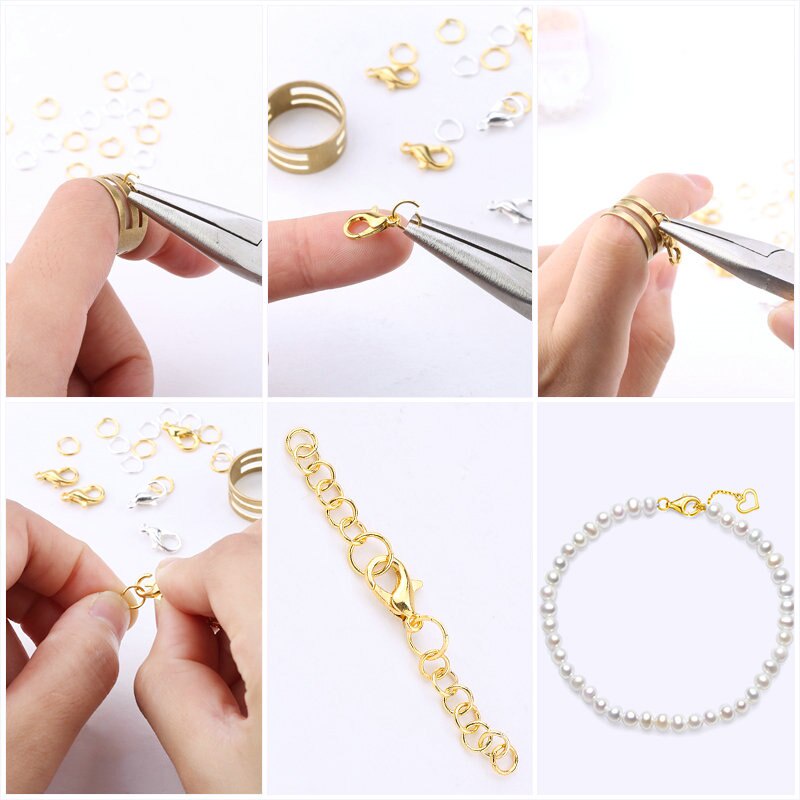 Jewelry Findings Kits With Open Jump Rings Lobster Clasps Hooks Pliers ...