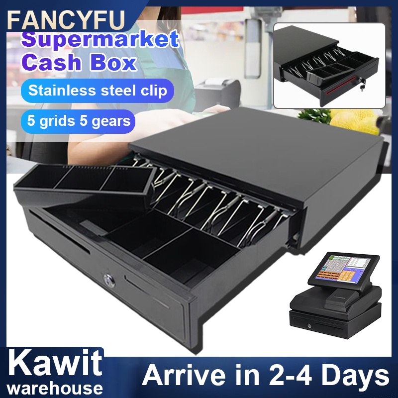 Drawer Cash Box Cashier Box USB Barcode Scanner Money Tray Portable ...