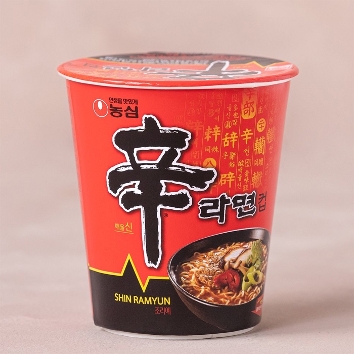 Shin Ramen Original Spicy Flavor Korean Instant Ramen Cup Noodle 65g ...