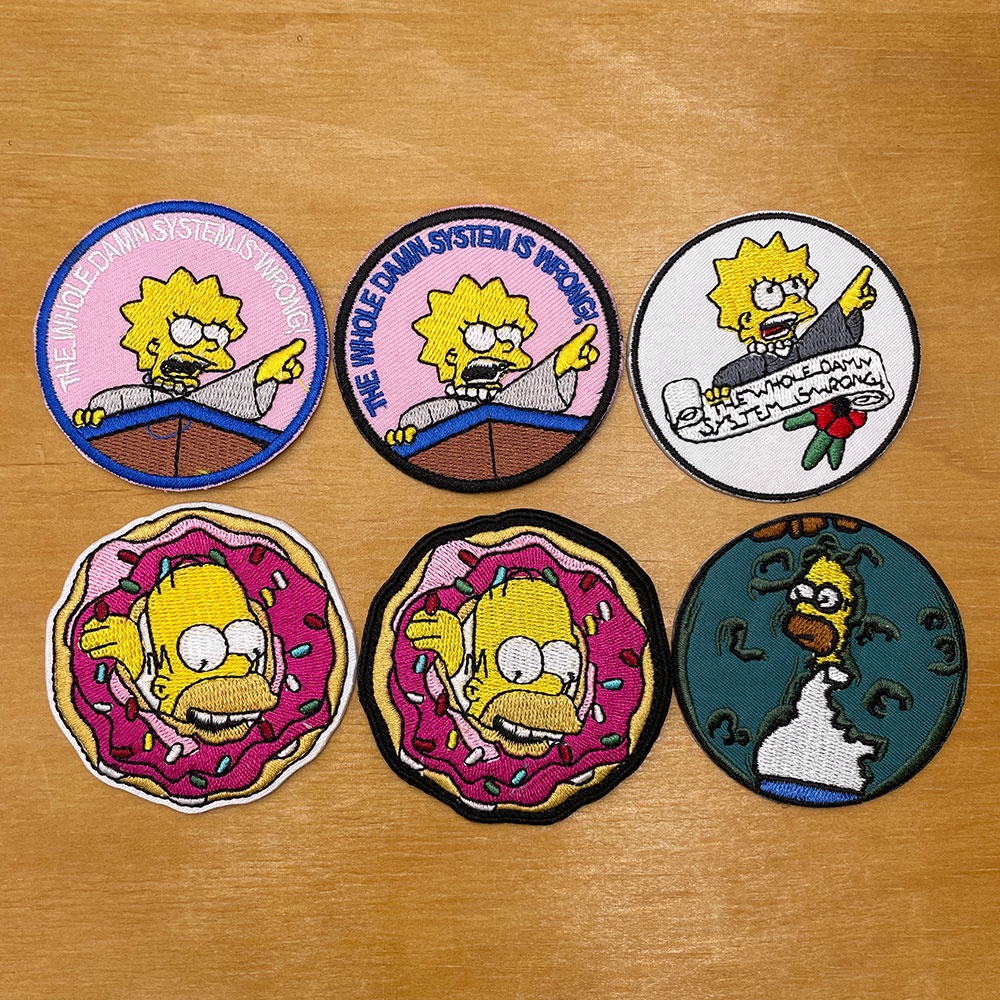 【Customized 】 simpsons morale badge 3D Velcro Patch /Badges/armband ...