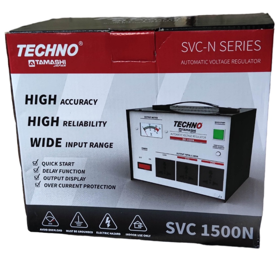 TECHNO 1500W AVR Servo Motor 220V Input 220V/110V Output Automatic ...