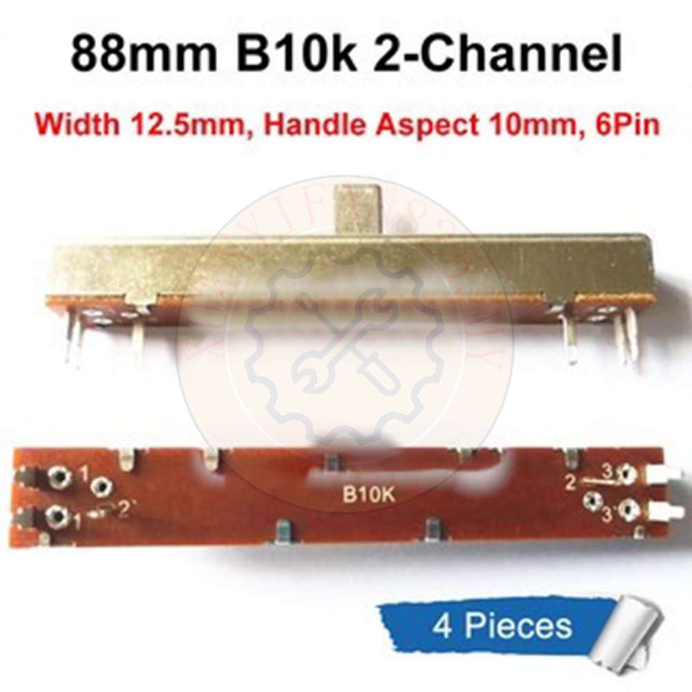 B10K Double Channel Straight Slider Fader 5 Pcs B10K Slide ...