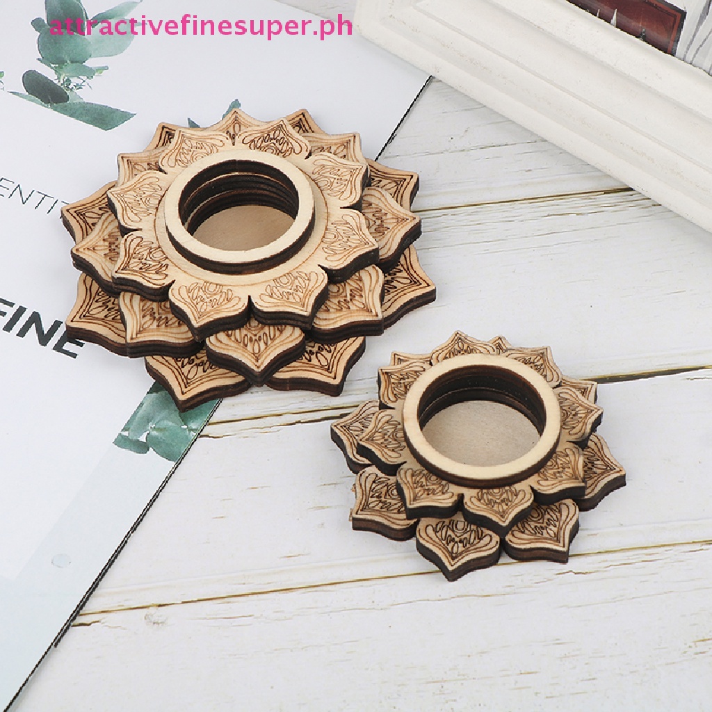 AFS Wood Light Base Lotus Planet Shaped Crystal Ball Ore Display Bases ...