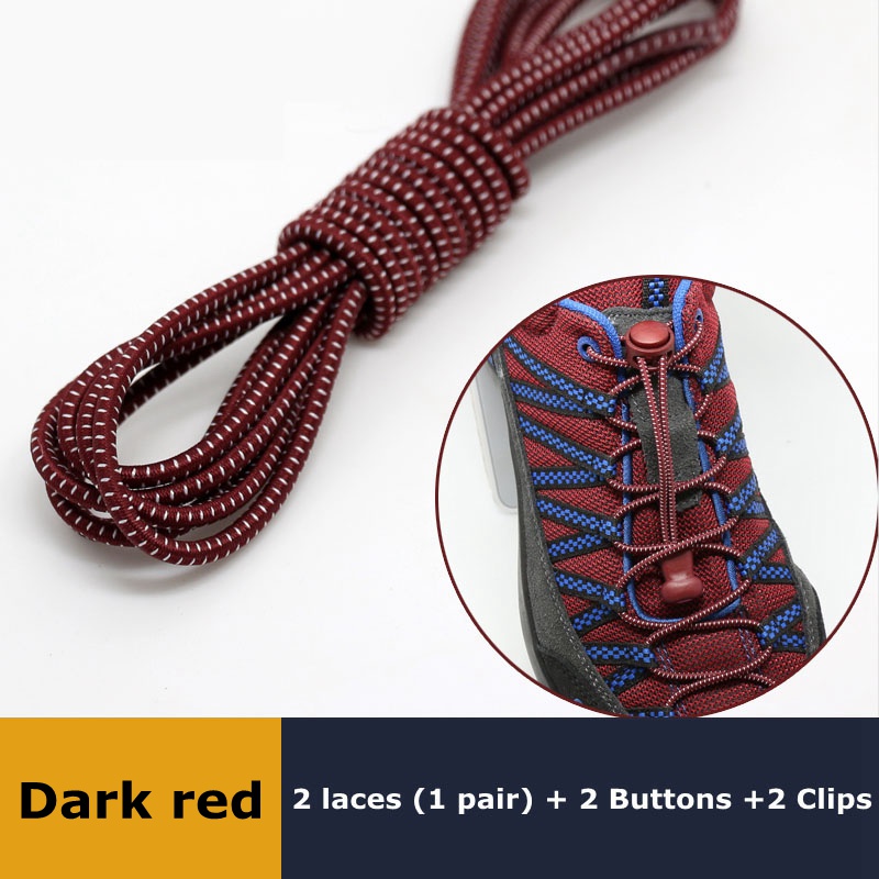 1 Pair 23 Colors Sneaker Shoelaces Elastic No Tie Shoe Laces Stretching ...