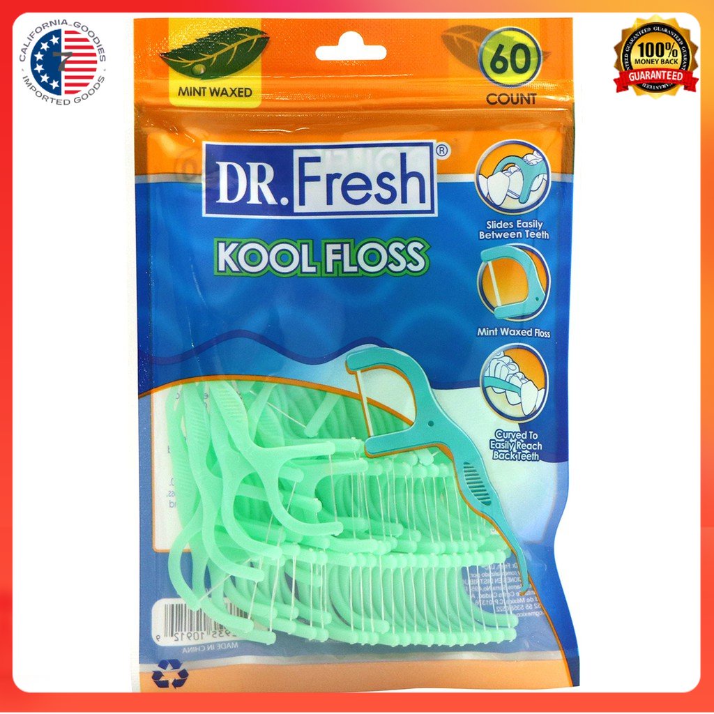 DR. FRESH Kool Floss Mint Waxed Dental Floss, 60 Count | Shopee Philippines