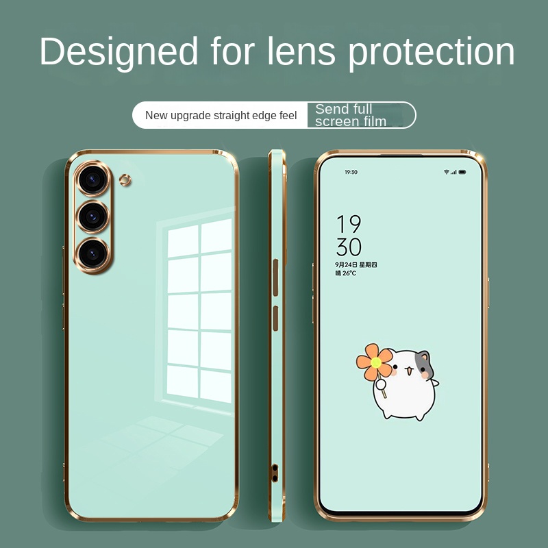 Samsung Galaxy A06 A15 A25 5G A54 A34 A14 5G A24 A04s A04 Elegant Phone Casing Straight Edge ...