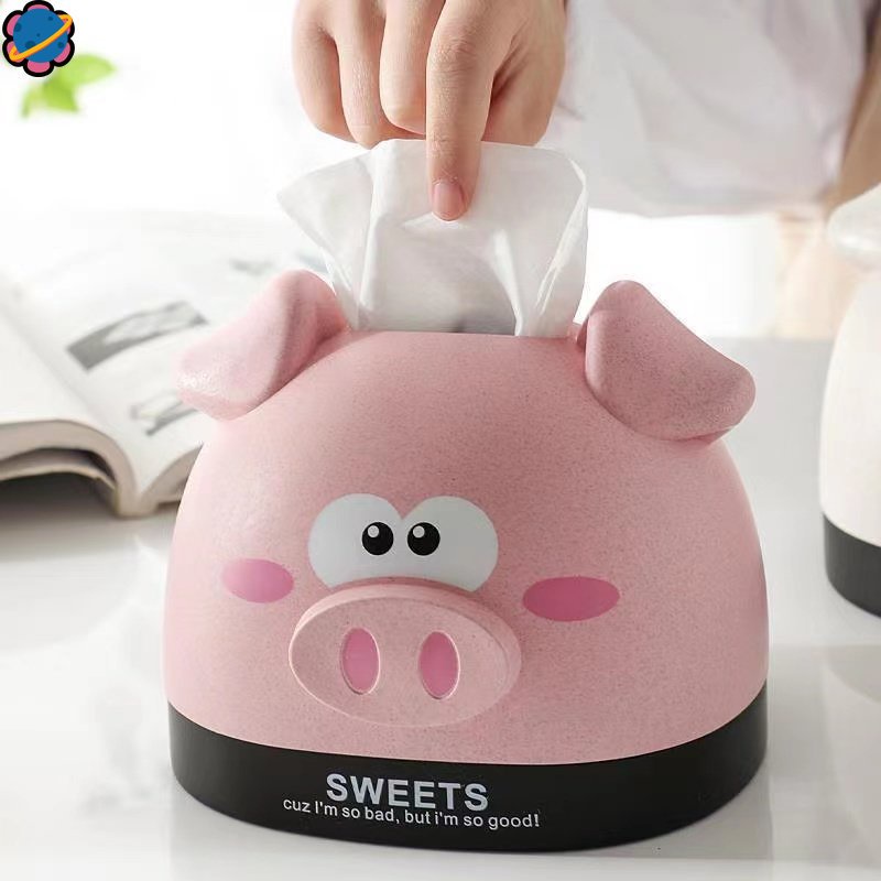 Creative Pig Tissue Box Living Room Tissue Holder Cute Tissue Box ...