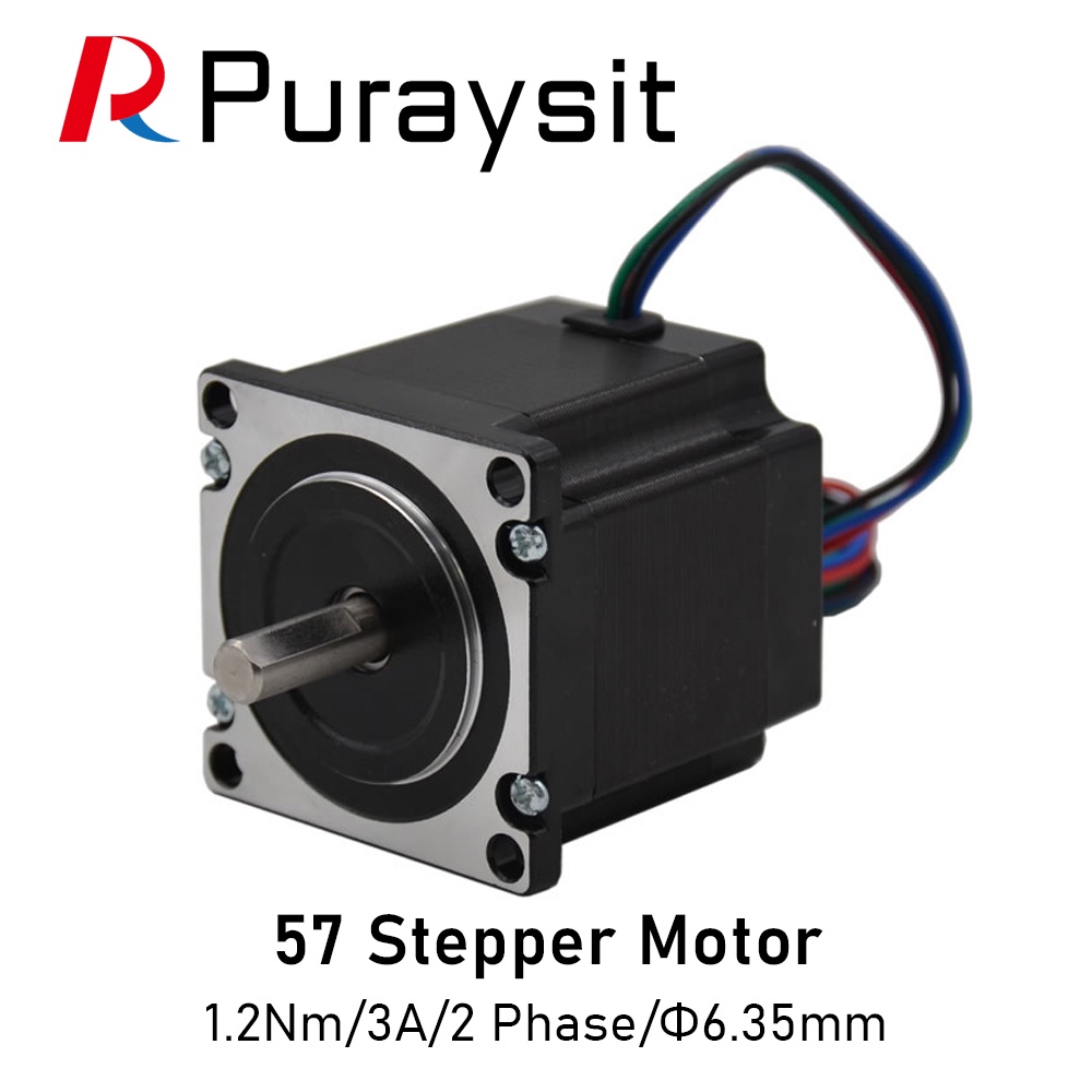 Puraysit Nema23 Stepper Motor 82mm 2 Phase 520Ncm 3A Stepper Motor 4 ...