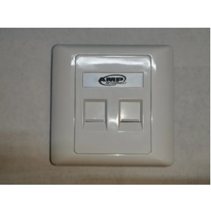 AMP 2 Gang Faceplate Square, LAN Square Faceplate for CAT 6 Connector ...