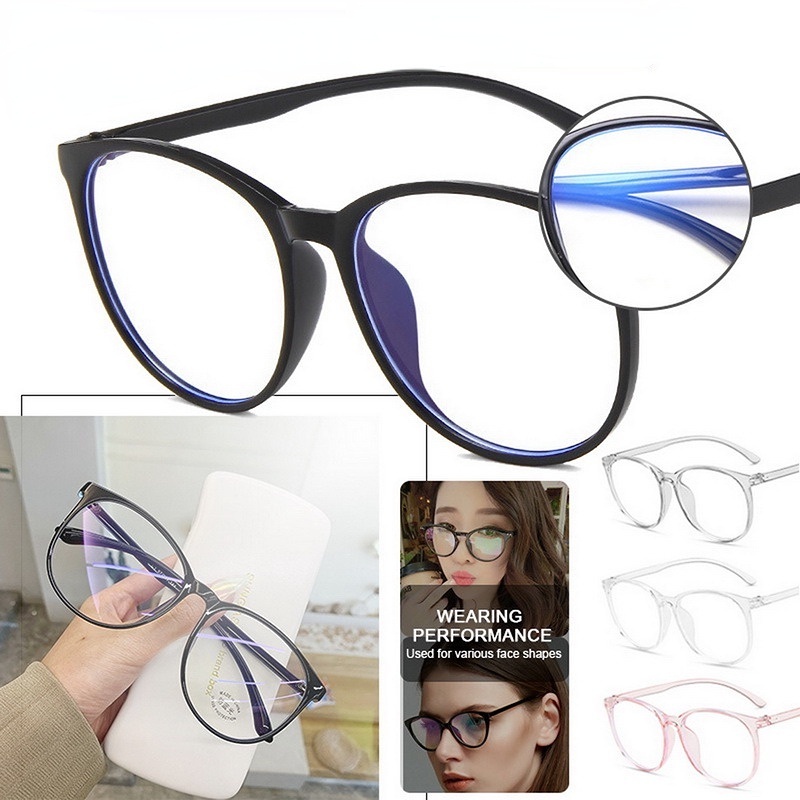 2023 Transparent Computer Glasses Frame Women Men Anti Blue Light Round ...